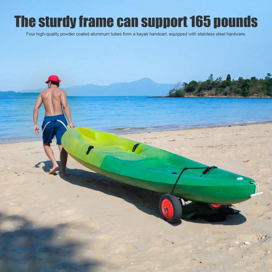 Carrito plegable para kayak con ruedas sin aire de 10 pulgadas, carro ...