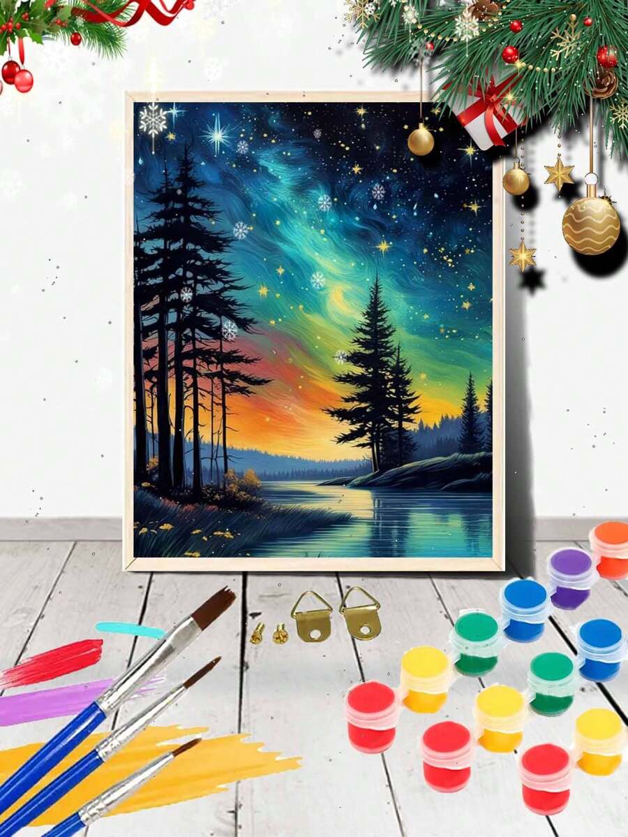 Colorful Aurora Night 2024 - Easy-To-Start Choice: DIY Digital Painting ...