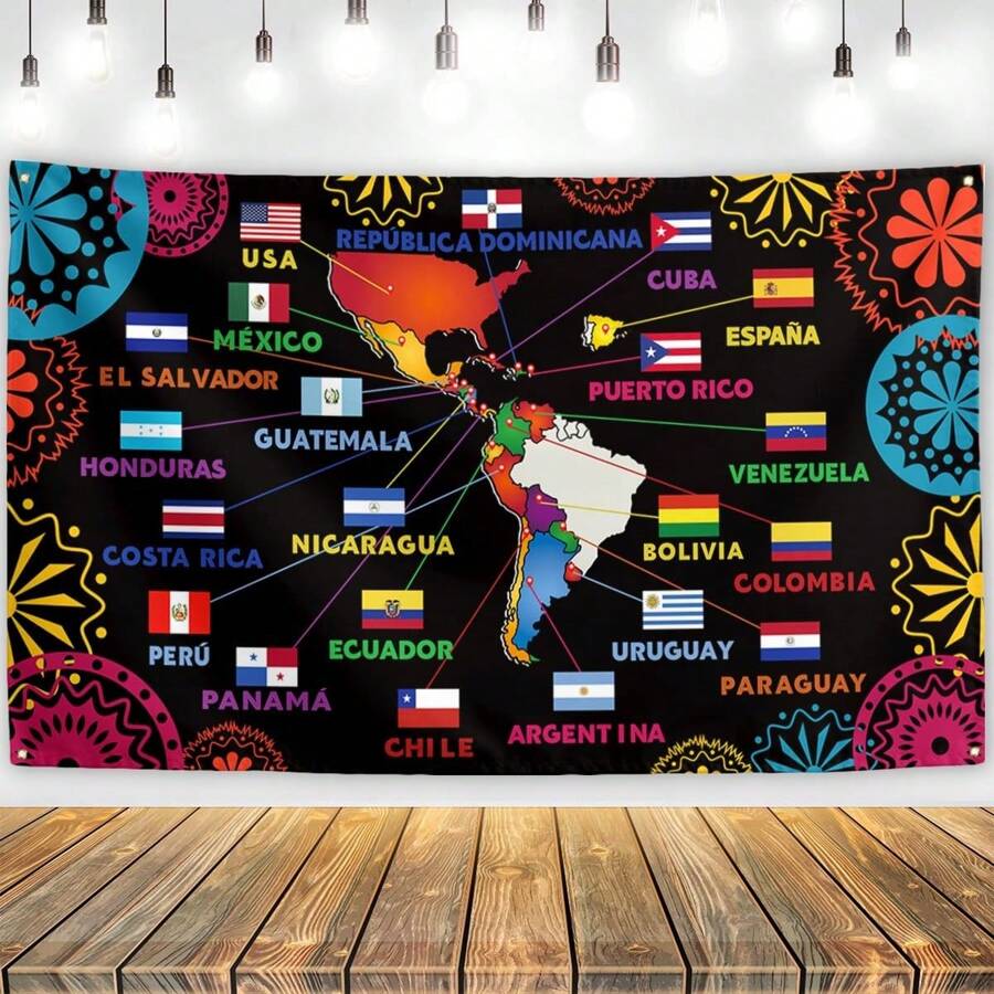 Hispanic Heritage Month Decorations Banner Latino Backdrop Banner ...