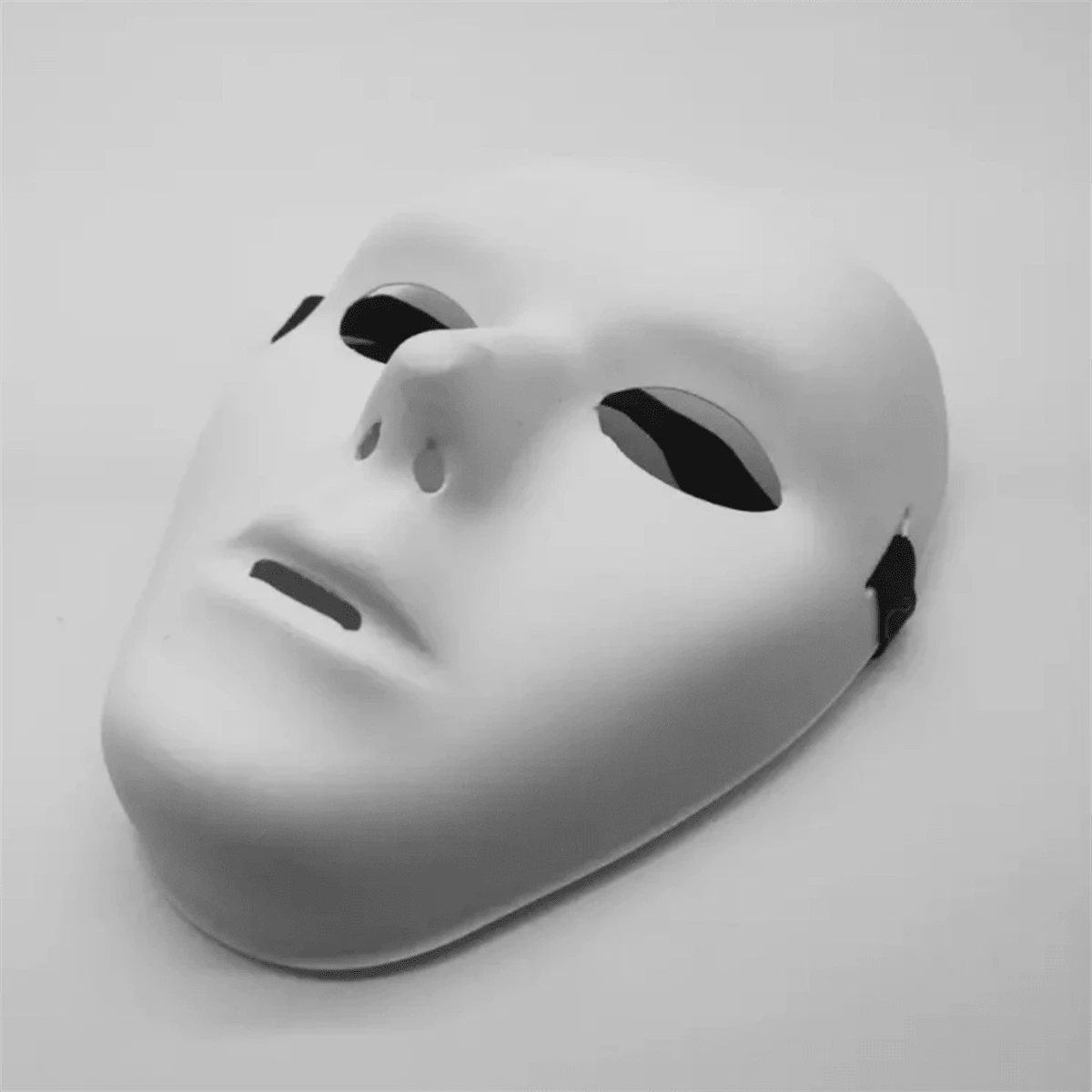 Horror Creepy Pure White Mask, Classic Full Face Mask Dress Up ...