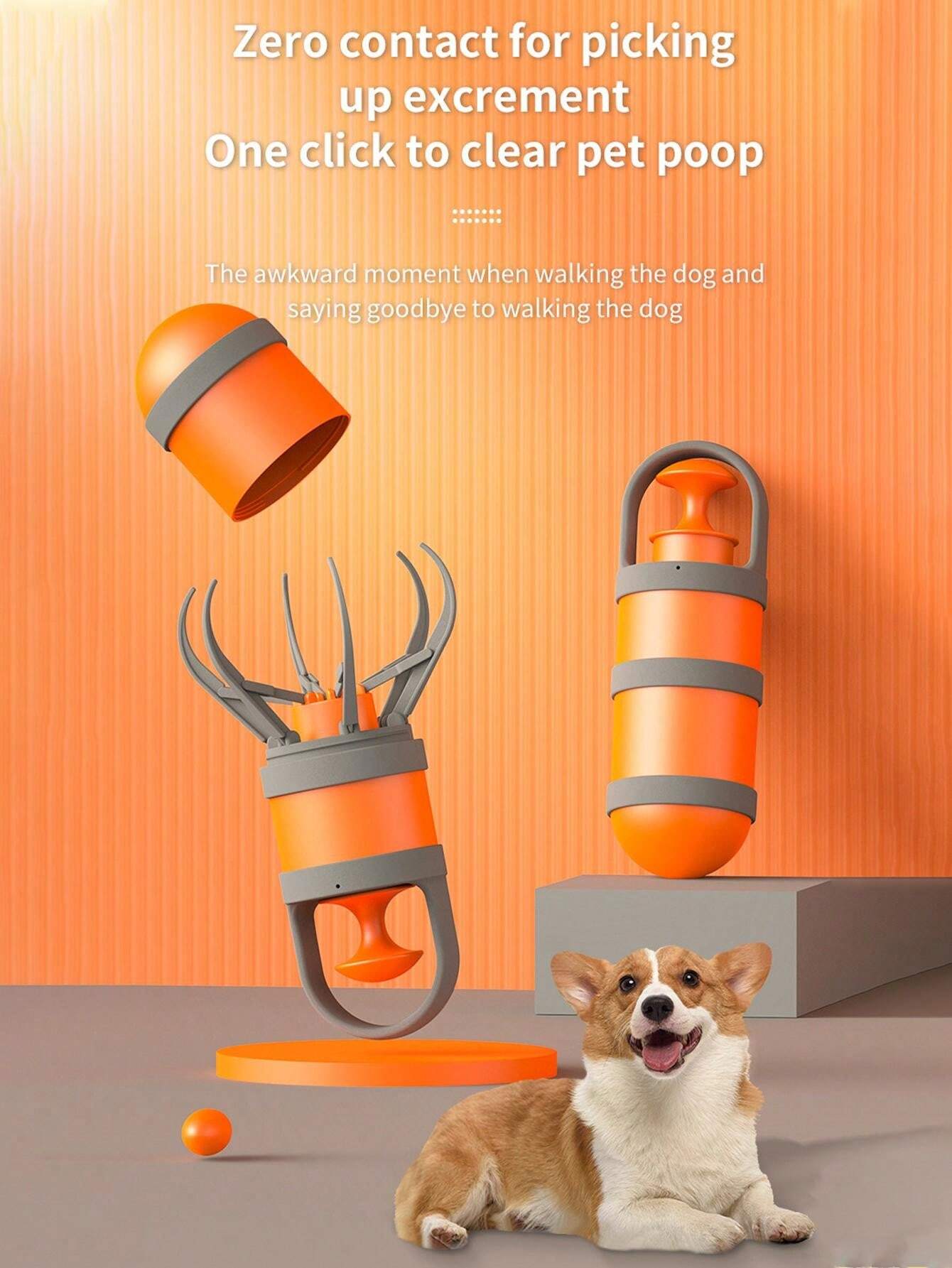 Pet Pooper Scooper With Waste Bags, Portable Dog Poop Picker Cleaner ...