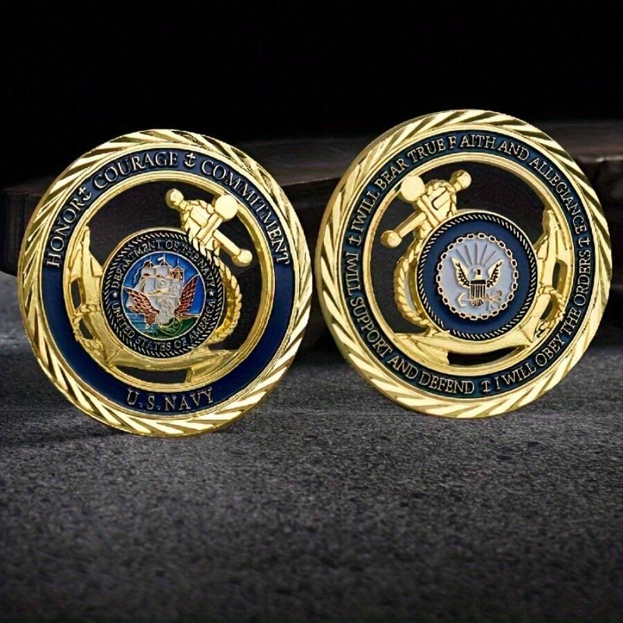 Double-Sided Lacquered Hollow Commemorative Coin Badges Make A Great ...
