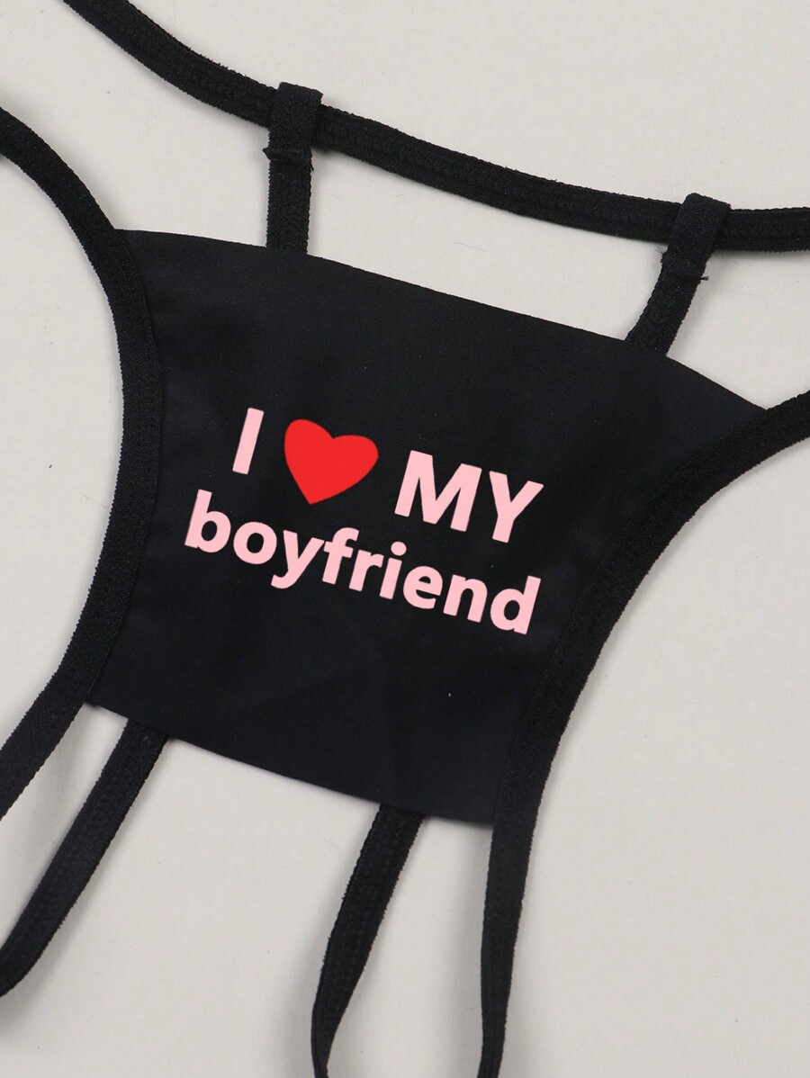 Women Sexy Randomly Shipped Briefs Printed Open Crotch Thong Design