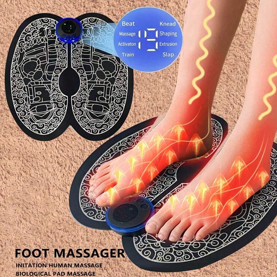 Charging Version Foot Massager Foot Therapy Machine EMS Foot Massage Pad Pulse Fully Automatic ...