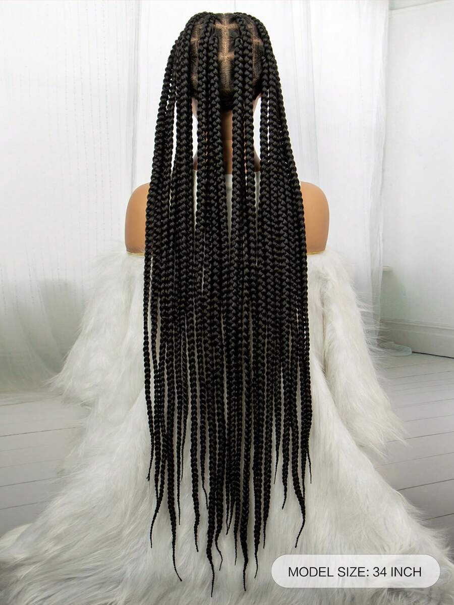 Synthetic Extra Large Braided Wig, Big Cap Lace Front Wig, Extra Large ...