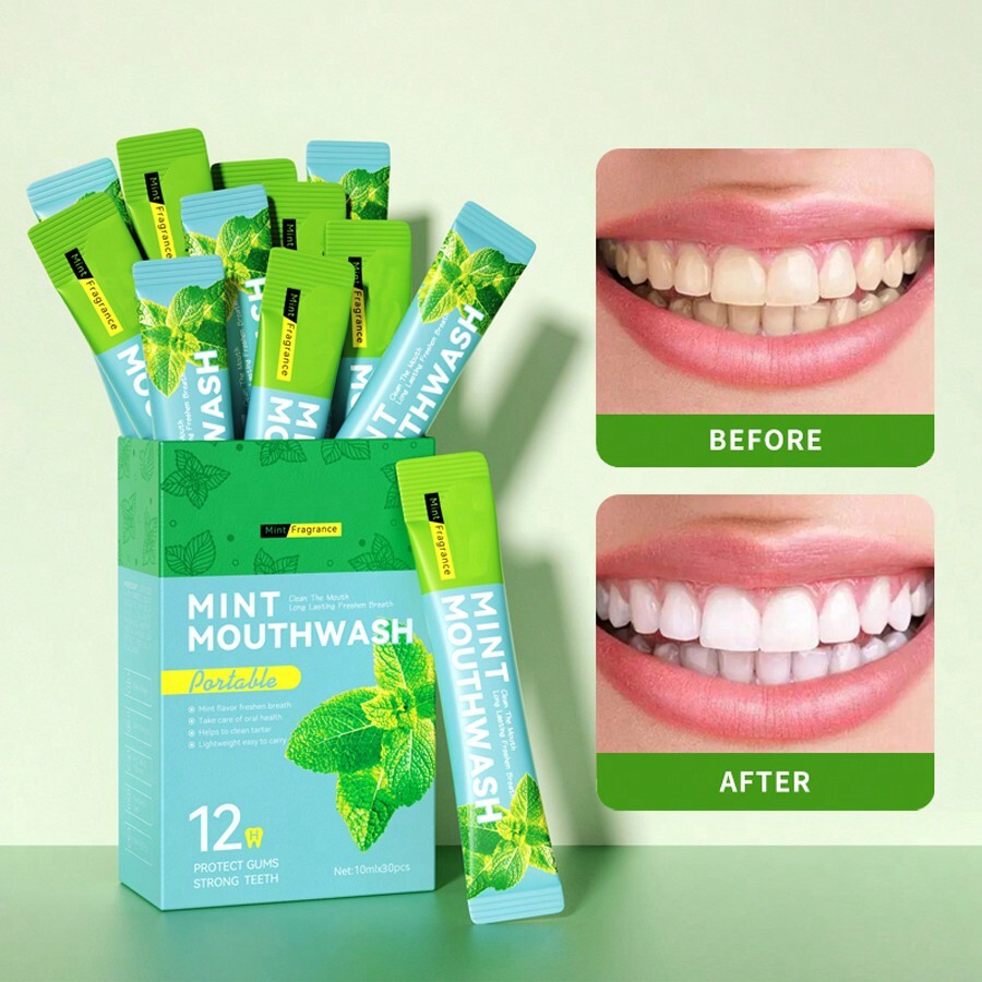 NBGRLVS Travel Sized Mouthwash, Independent Mini Mouthwash, Fresh ...