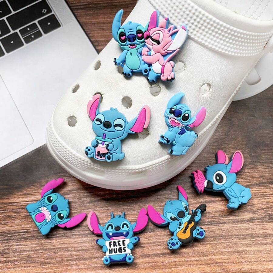 Disney 8-Pieces Stitch Patches Set - Vibrant PVC Designs For,Party ...