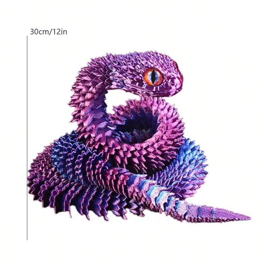 2024 New 3D Printed Snake Model - Long Version,Full Articulation,Animal ...