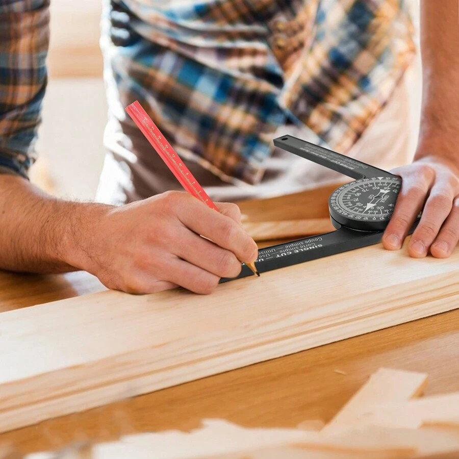 Level With Marking Pencil ABS Angle Finder Carpenter Angle Finder ...