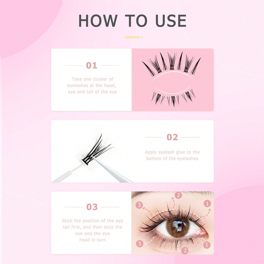 Set premade de extensiones de pestañas individuales en forma de picos y ...