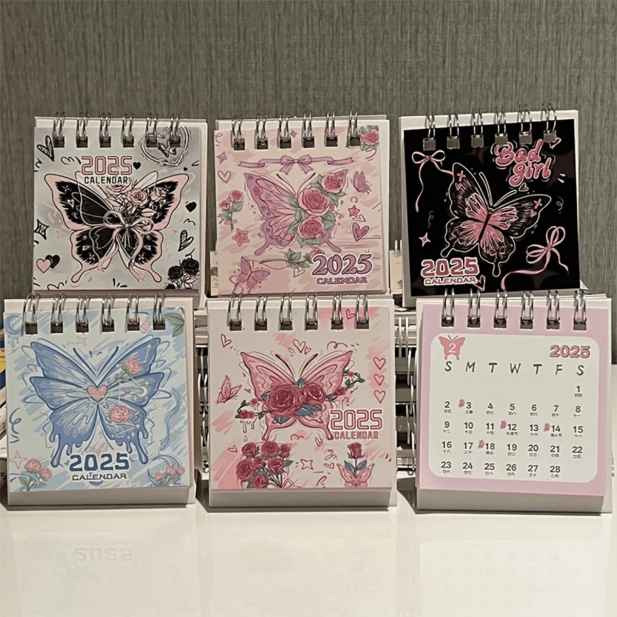 Butterfly Calendar 2025 Mini Desktop Student High-Value Desk Calendar ...