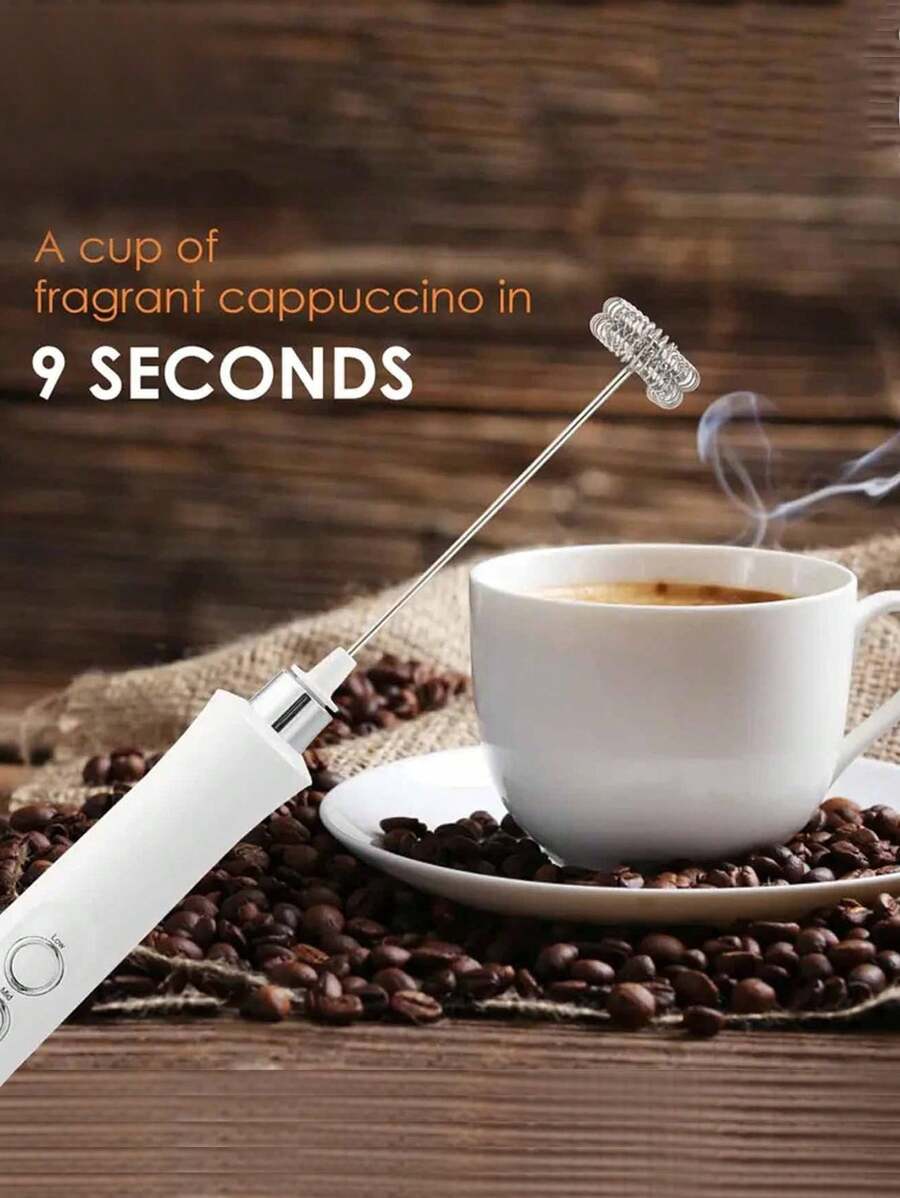 Coffee Creamer - Egg Beater - Hand-Held Mini Blender With Charge - Hot ...
