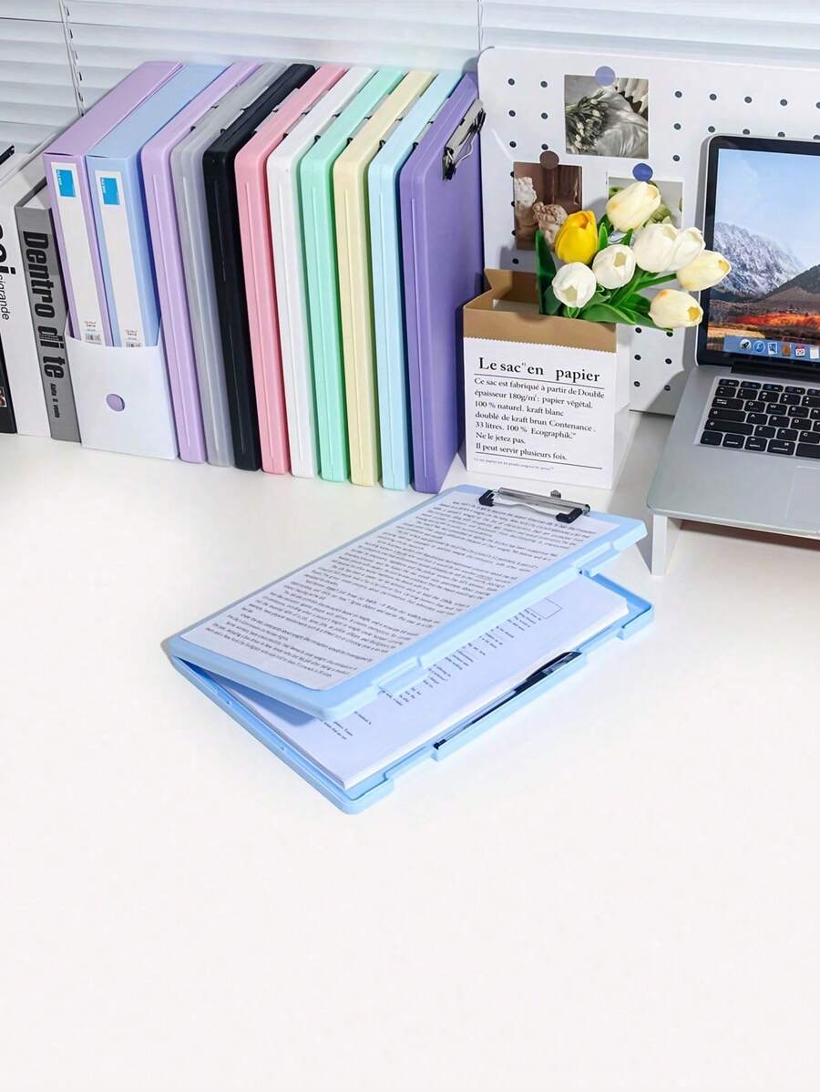 1pc Large Capacity A4 Paper File Storage Clipboard, Multi-Function 2-In ...