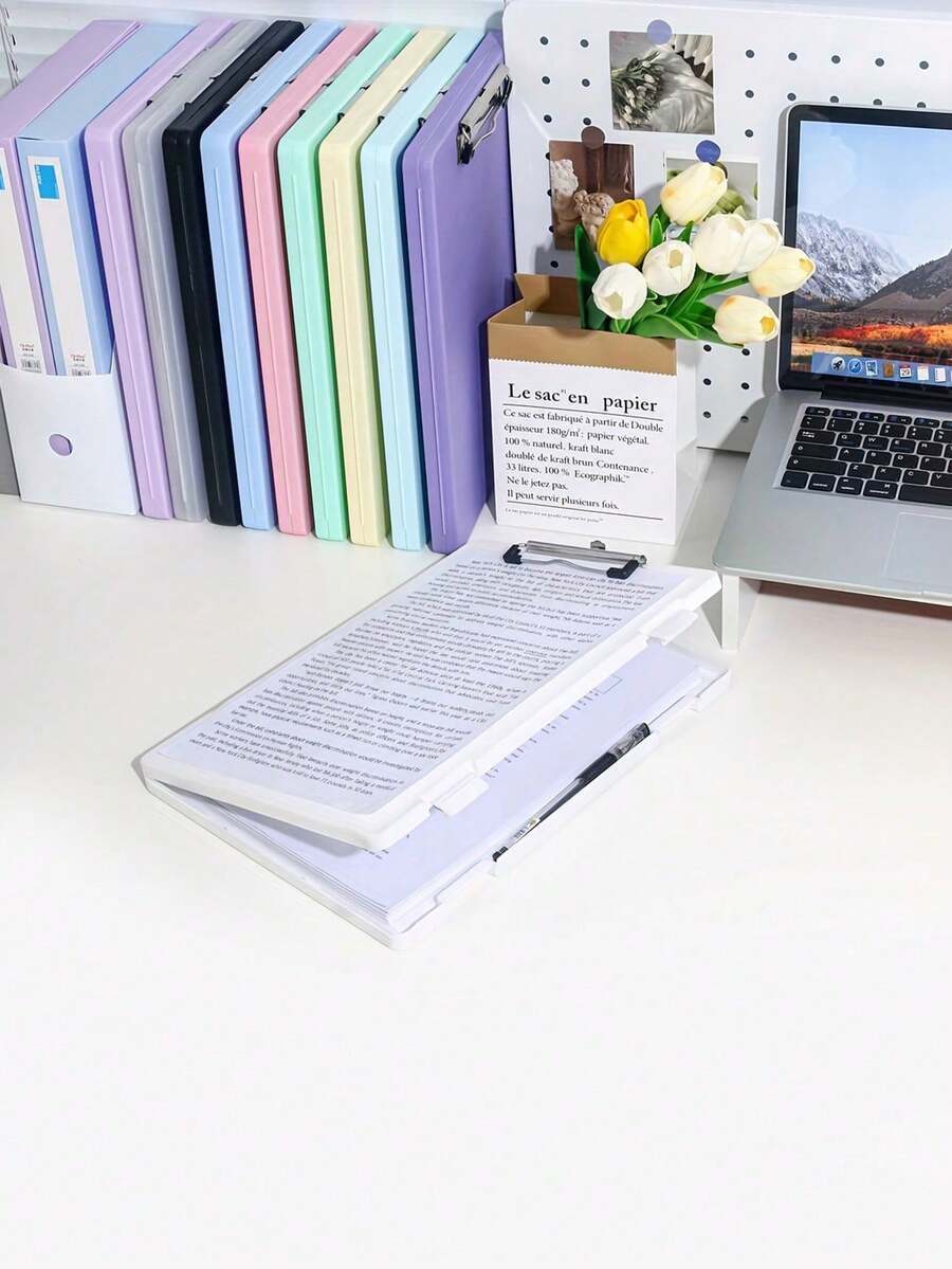 1pc Large Capacity A4 Paper File Storage Clipboard, Multi-Function 2-In ...