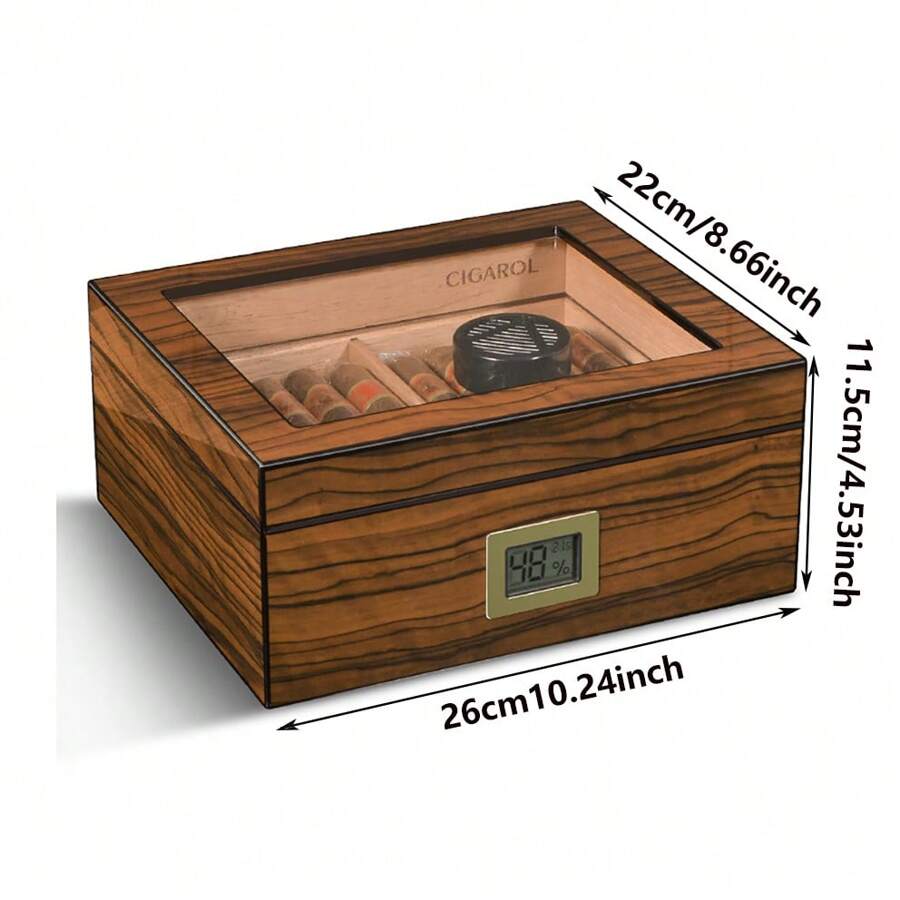 Natural Cedar Wood Humidor Box For Cigar Storage And Preservation ...