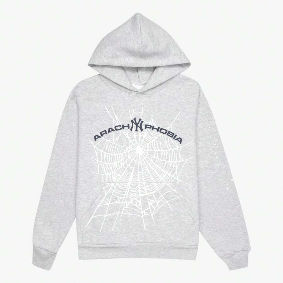 SP5DER Sp5der 'Arach NY Phobia' Hoodie Ash Grey (SS24) SP5-ASHNY-HD ...