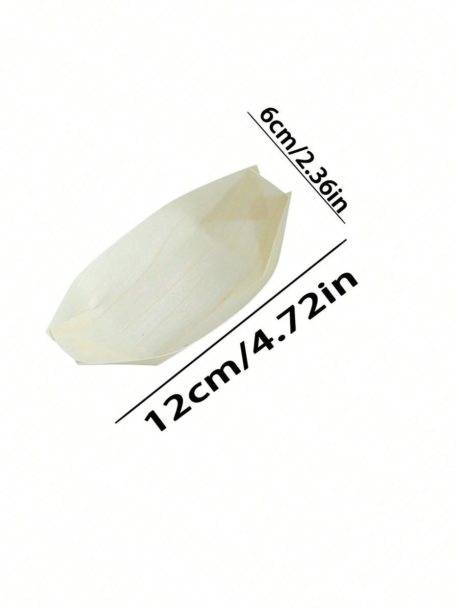 10pcs Beige Disposable Paper Boat Trays, Japanese Style Small Boat ...