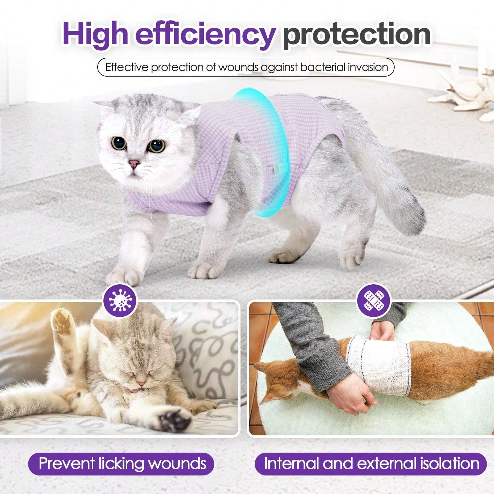 Cat Surgical Recovery Suit | Female Cat For Spay | Anti-Licking Cat ...