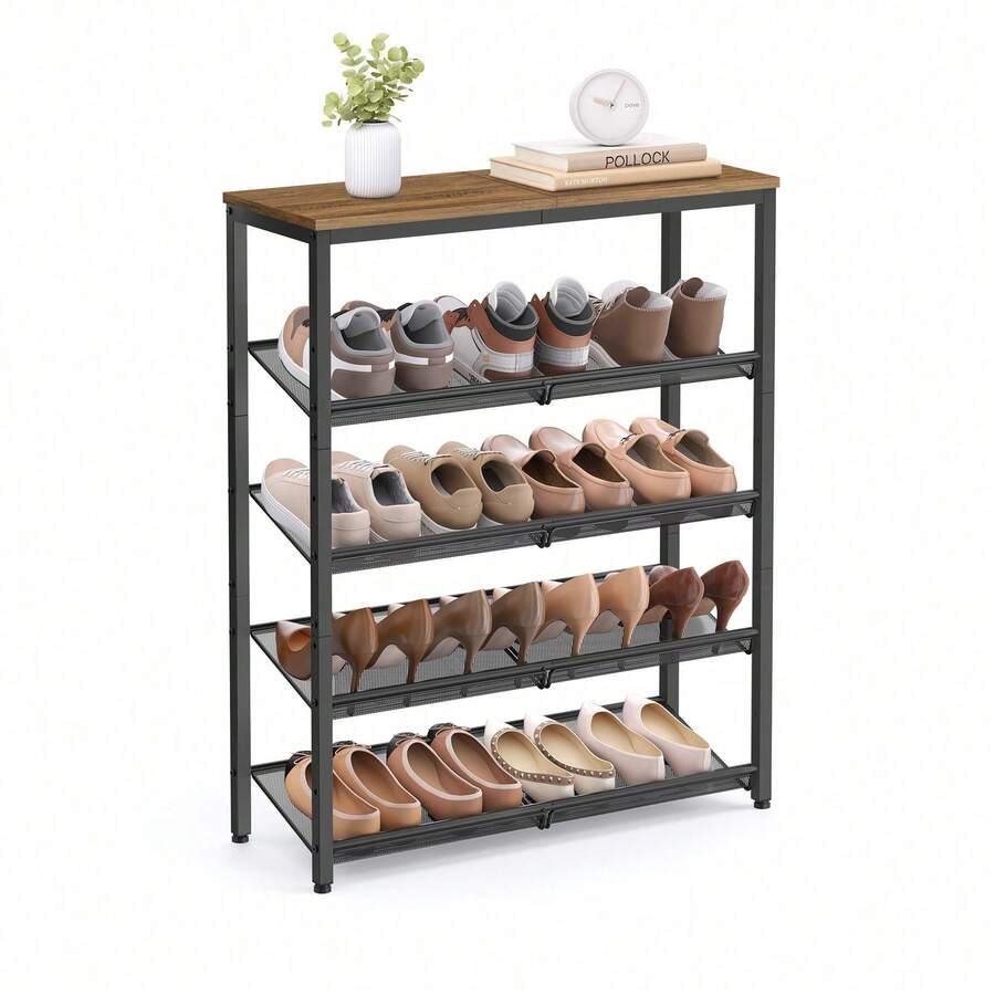 VASAGLE Shoe Rack, 5-Tier Shoe Storage With Shelves And Large Top ...