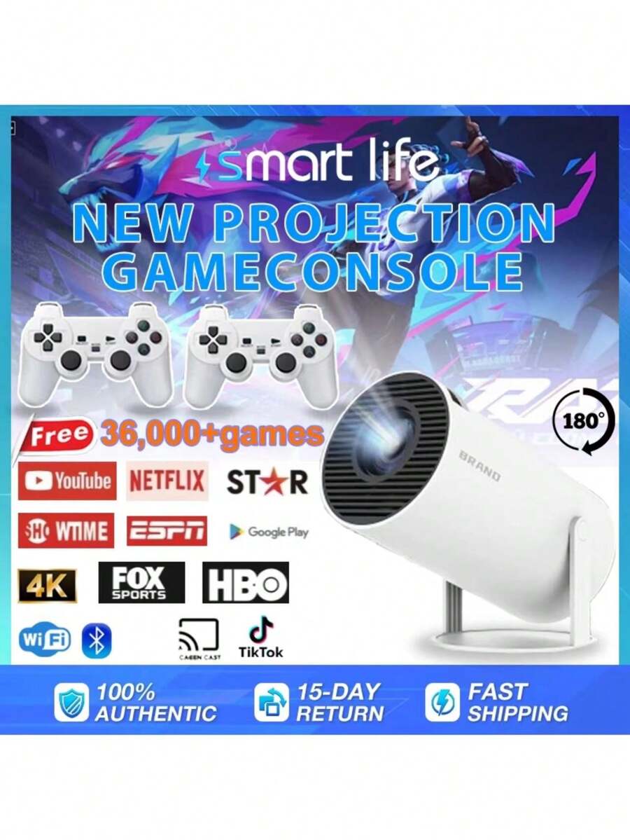 MINI Projector HD 1080P 2in1 Smart Projector+Game Console Projector For ...