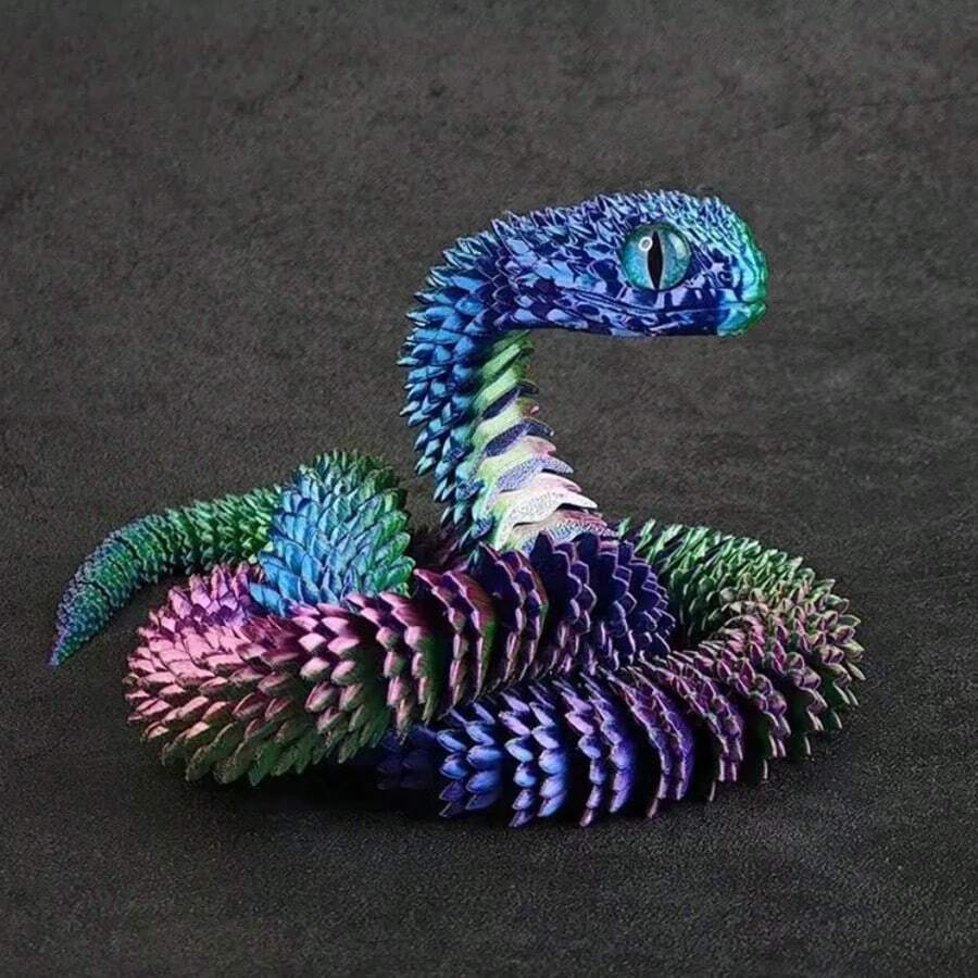 2024 New 3D Printed Snake Model - Long Version,Full Articulation,Animal ...