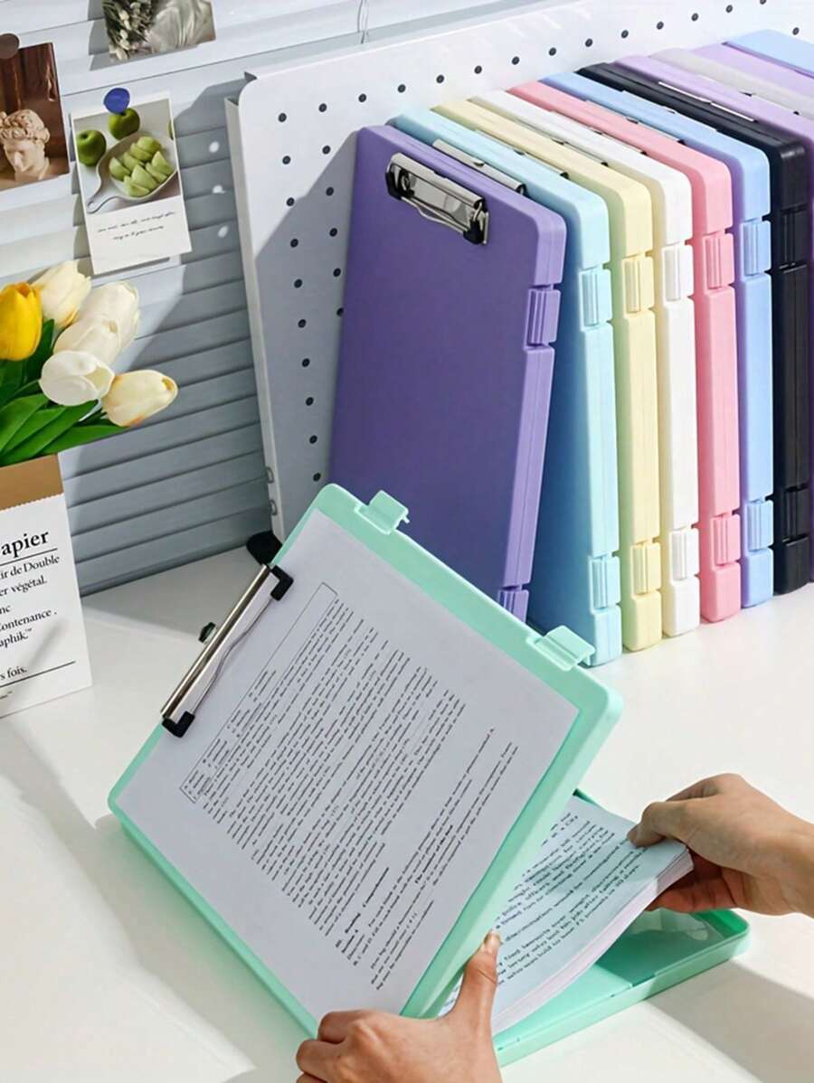 1pc Large Capacity A4 Paper File Storage Clipboard, Multi-Function 2-In ...