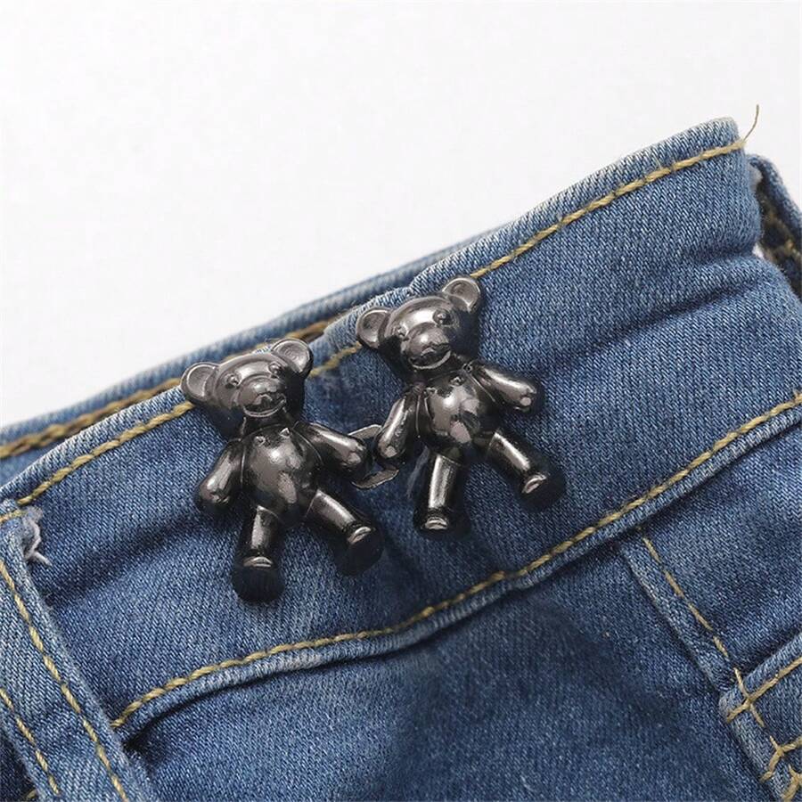 Teddy Bear Metal Cord Locks For Jeans Waist Adjustment - Adjustable ...
