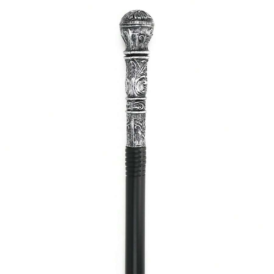 Skeleteen Antique Silver Walking Cane - Elegant Vintage Prop Stick ...