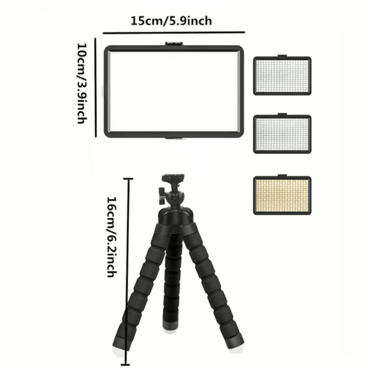 LED Video Light Photography Selfie Dimmable Panel Lighting Photo Studio Live Stream Fill Lamp ...