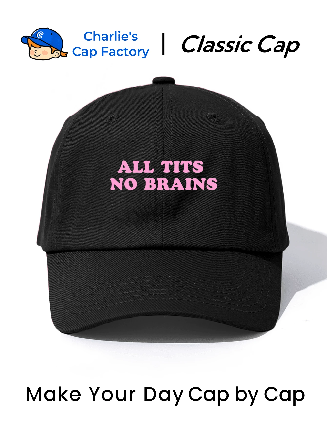 1 Pc ALL NO BRAIN HAT , Stylish Trendy Classic Y2K Pink Slogan Soft Sweatband Adjustable Size ...