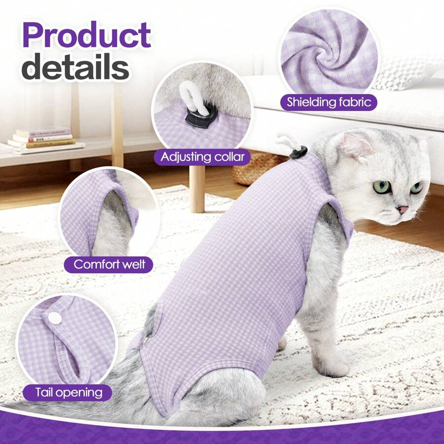 Cat Surgical Recovery Suit | Female Cat For Spay | Anti-Licking Cat ...