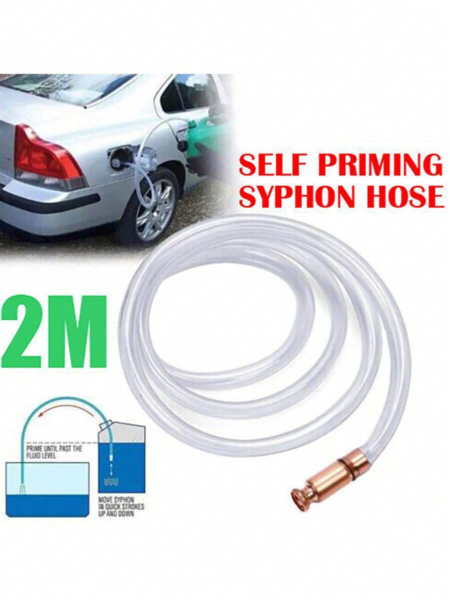 2M Self-Priming Siphon Hose Barrel Shaker Siphon Pump Transfers Fuel ...