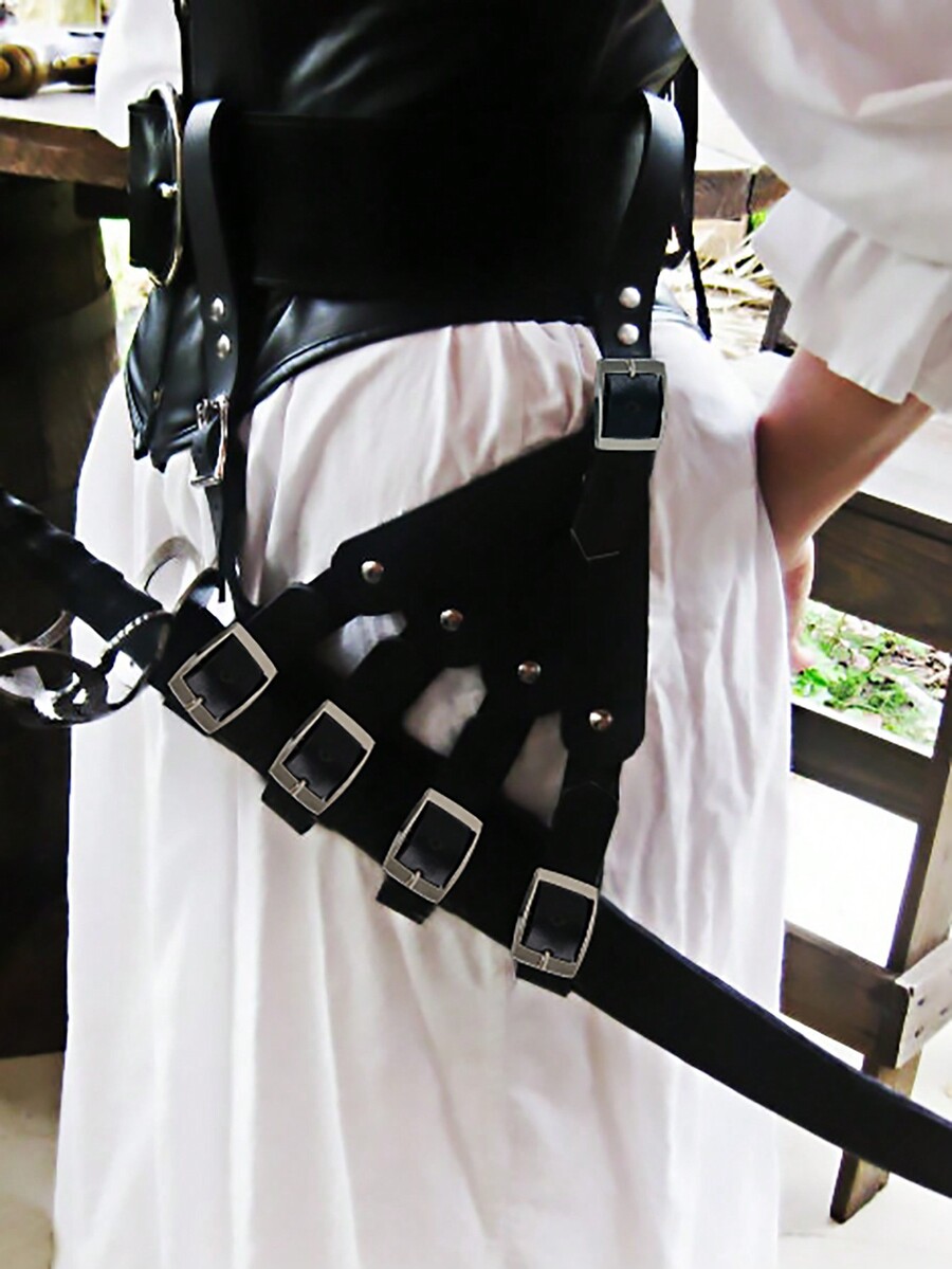 Medieval Throwing Knife Holder Sheath Scabbard PU Leather Sword Belt ...