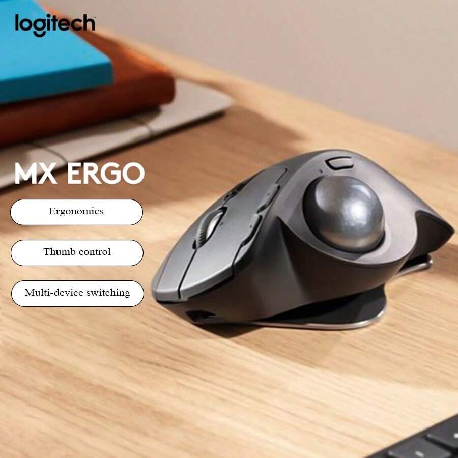 Logitech MX ERGO Wireless Trackball Mouse, Enterprise-Level, Bluetooth ...