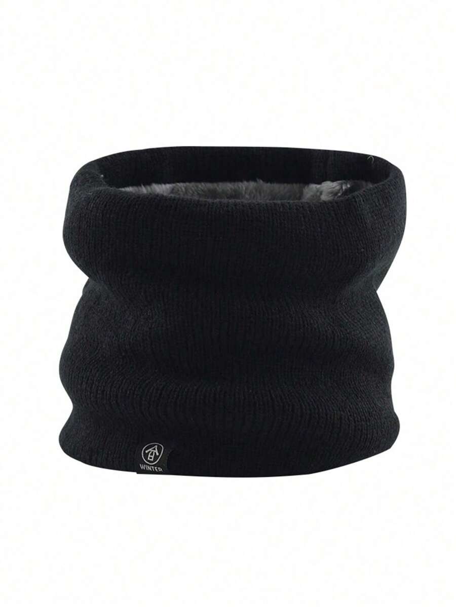 1pc Women Snood Knitted Gaiter With Thermal Lined, Windproof Neck ...