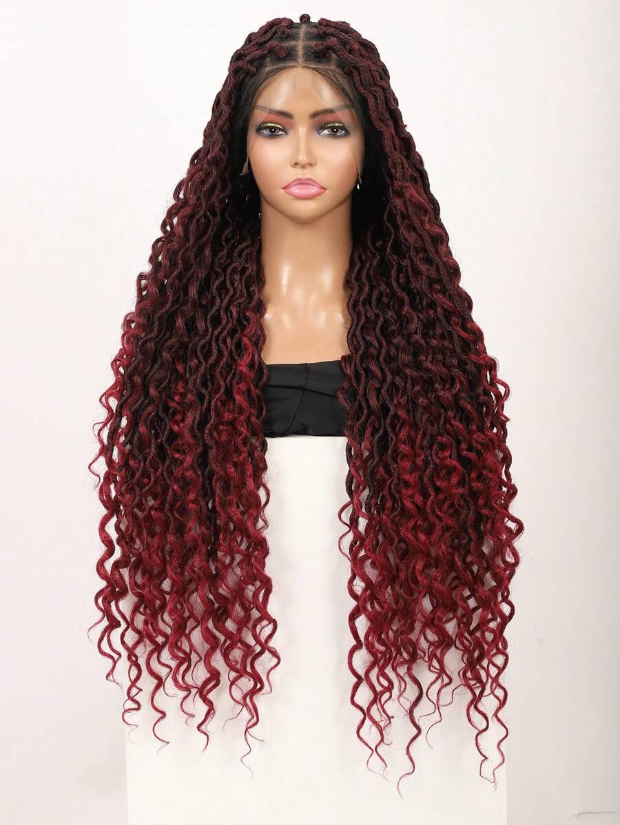Square Knotless Locs Briaded Wigs For Women 31 Inches Full Lace Briaded ...