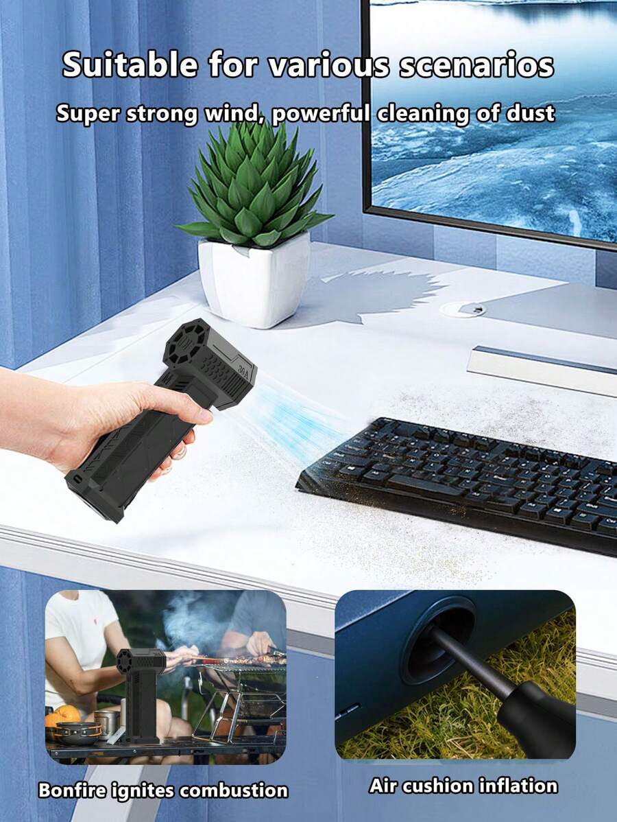 Turbo Handheld Fan High Power Rechargeable Car Carrying Outdoor Violent ...