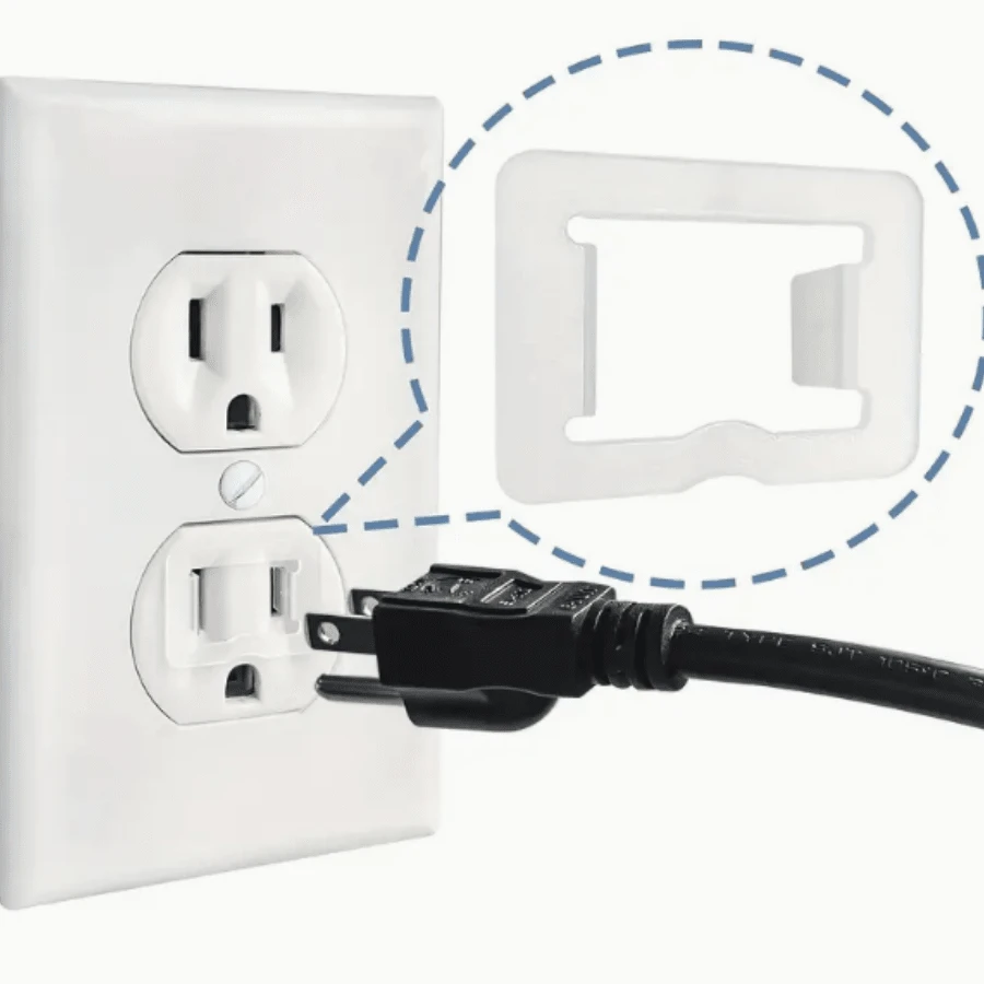 12 Pcs Transparent White Electrical Socket Stabilizers - Securely Fixes ...