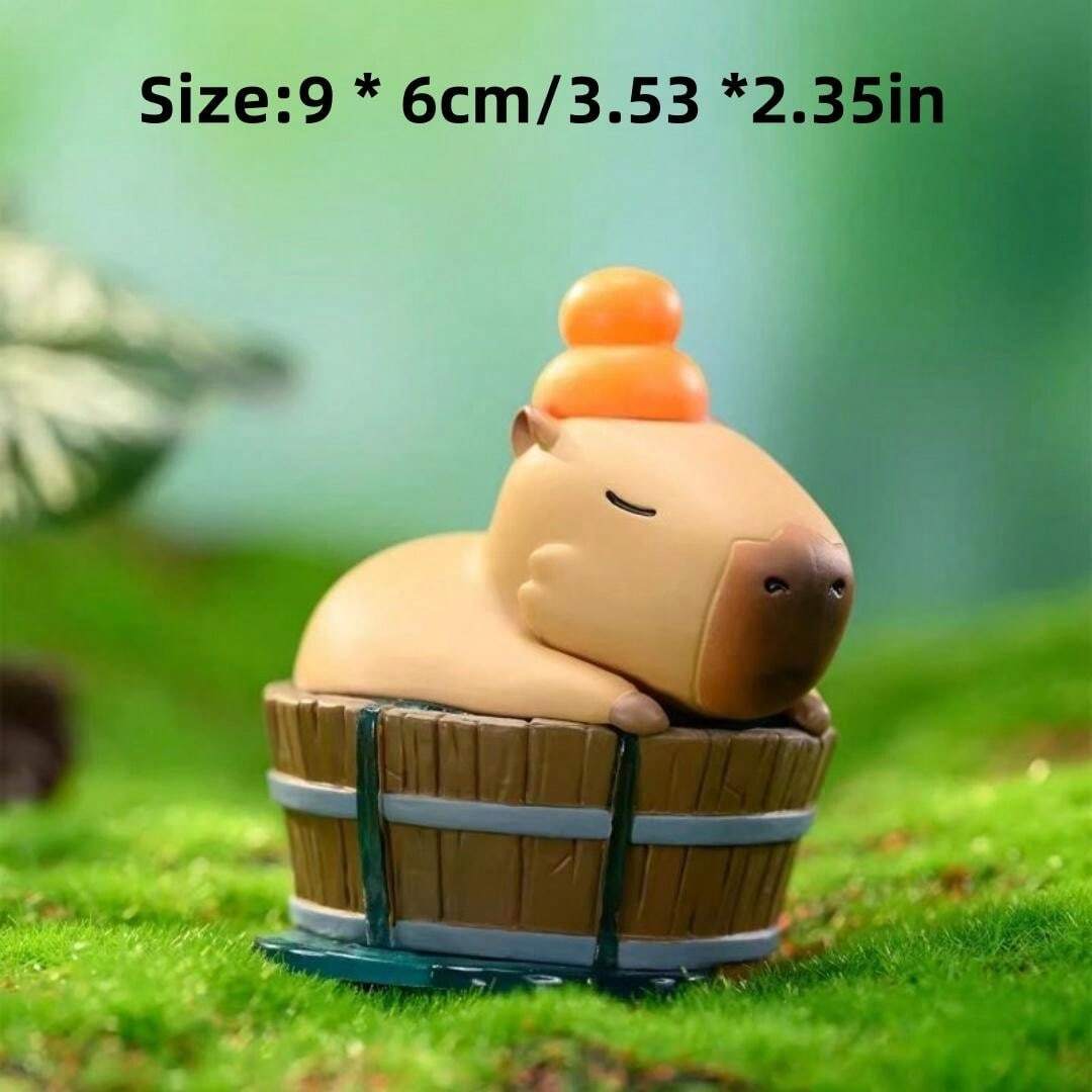 1pc Cute Capybara Surprise Blind Box Desk/Car Decor, Adorable Figurine ...