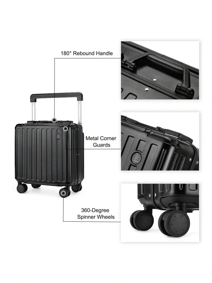 Sea Choice Carry On Cabin 18 Inch Luggage Aluminum Wide Trolley ...