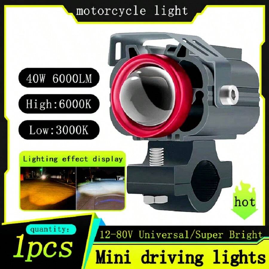Motorcycle LED Fog Lights ATV Driving Fog Light Auxiliary Spotlight ...