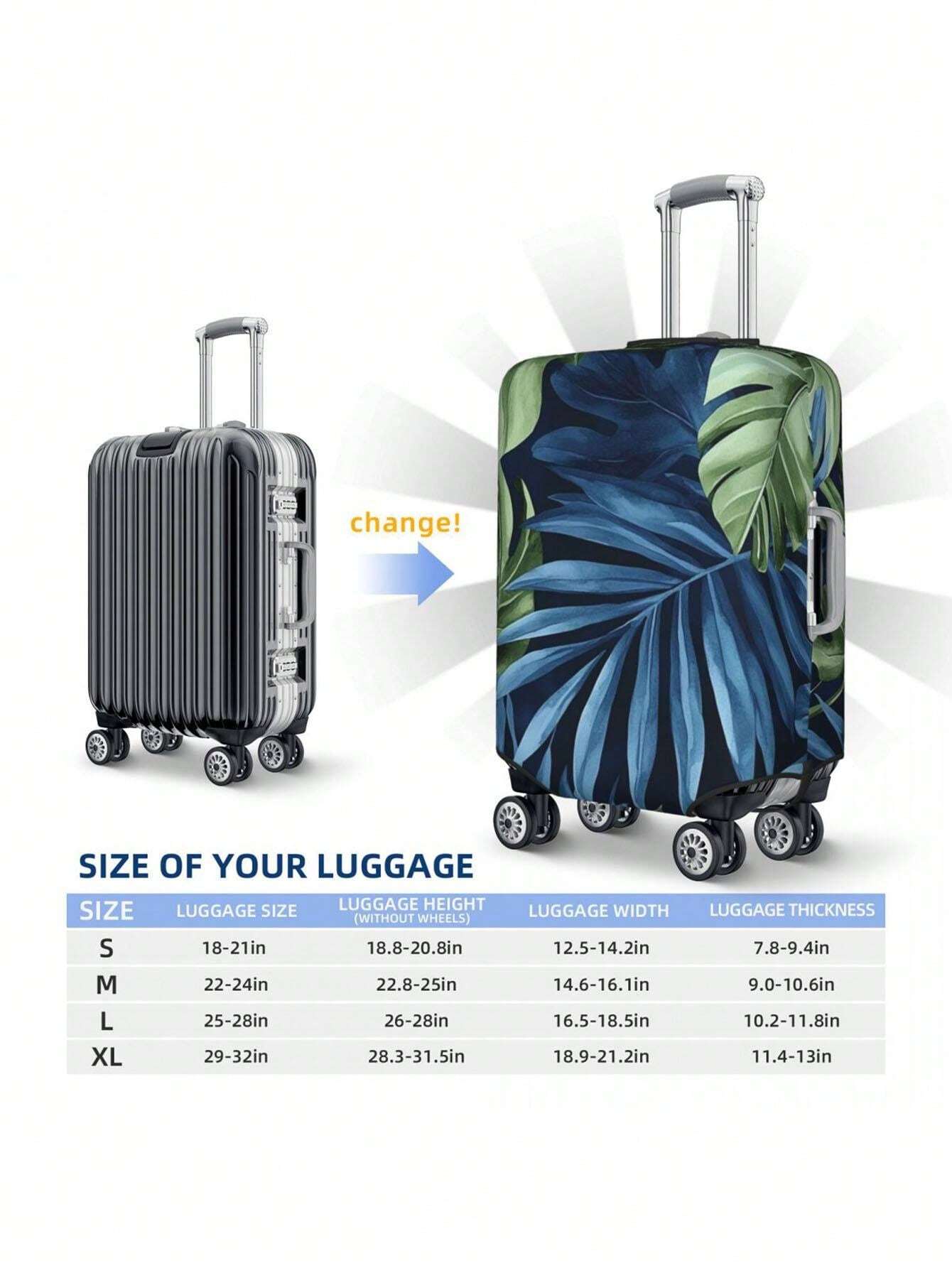 Custom Photo Luggage Cover & Tag, Personalize Pet Photo Logo Suitcase ...