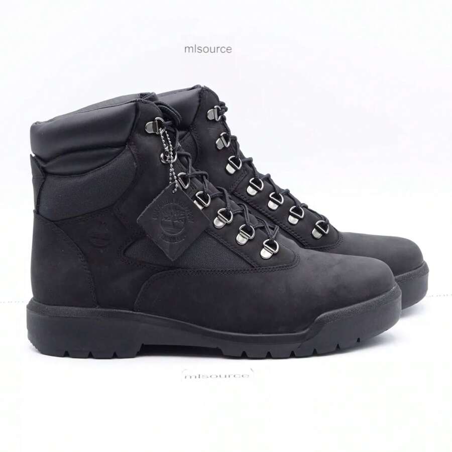 Timberland 6 Inch Waterproof Field Boot Black Nubuck TB-0A17KC-001 Men ...