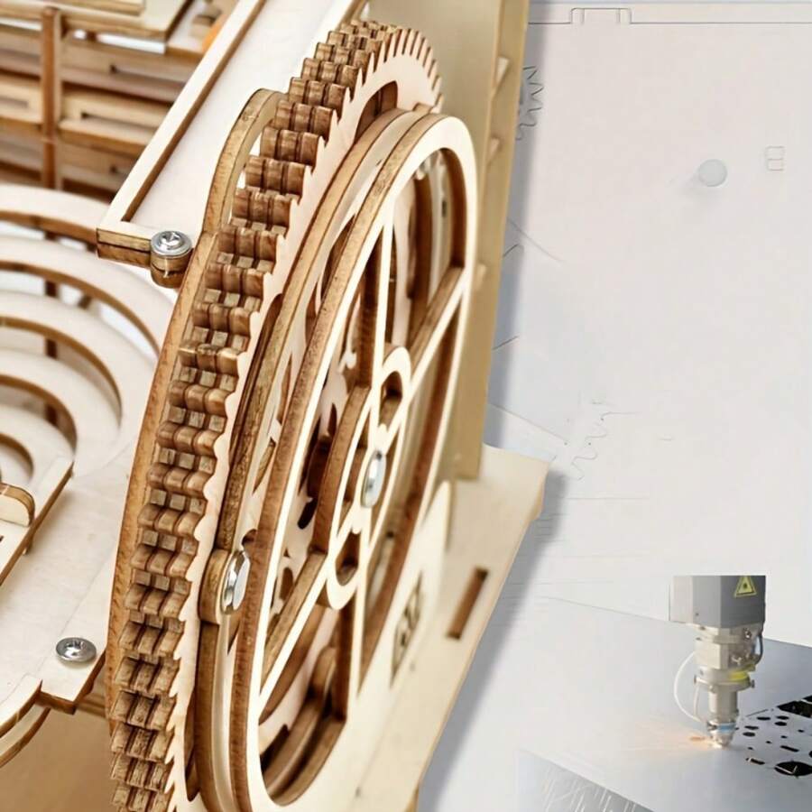 3D Wooden Puzzle Marble Run For Kids - A DIY Mechanical Puzzle Assembly ...