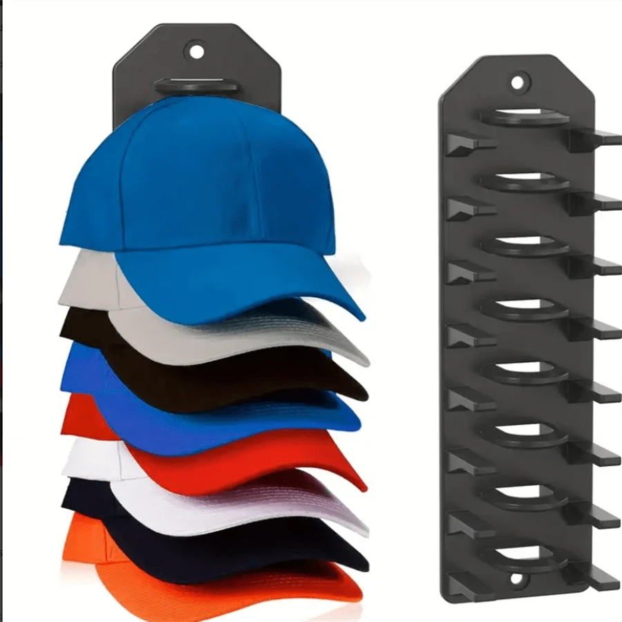 Feiku Wall-Mounted Hat Organizer - Space-Saving Baseball Cap Holder ...