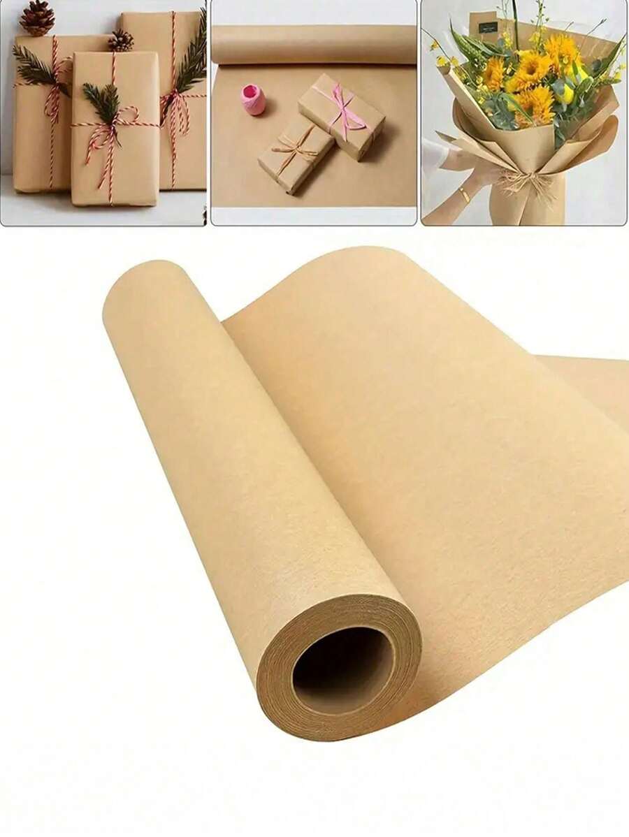 1 Roll Of Solid Color Gift Wrapping Paper, Birthday Figurine Making ...