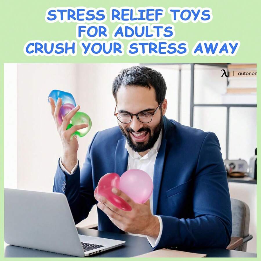 1/2/4/6PCS Stress Cube Balls - Slow Rising Dough Stress Balls Soft ...