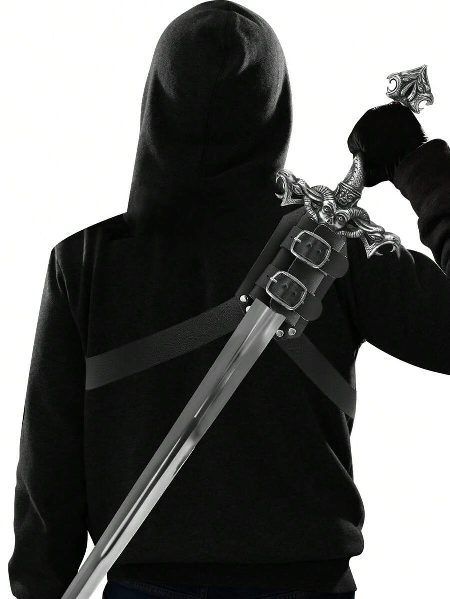 Medieval Dorsal Sword Holder Back Sheath Leather Harness Scabbard Strap ...