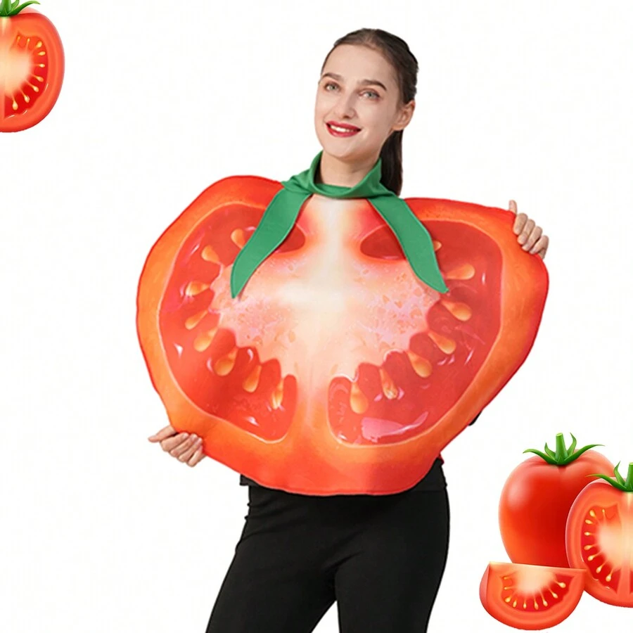 Adult Tomato Cosplay Costume Halloween Role Play Party Women's Tomato ...