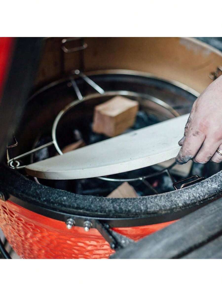 Indirect Cooking Half-Moon Ceramic Heat Deflector Plates For Classic ...